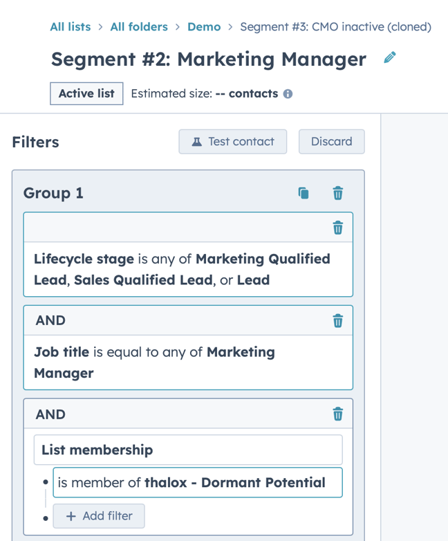 Create targeted lists (3/6)