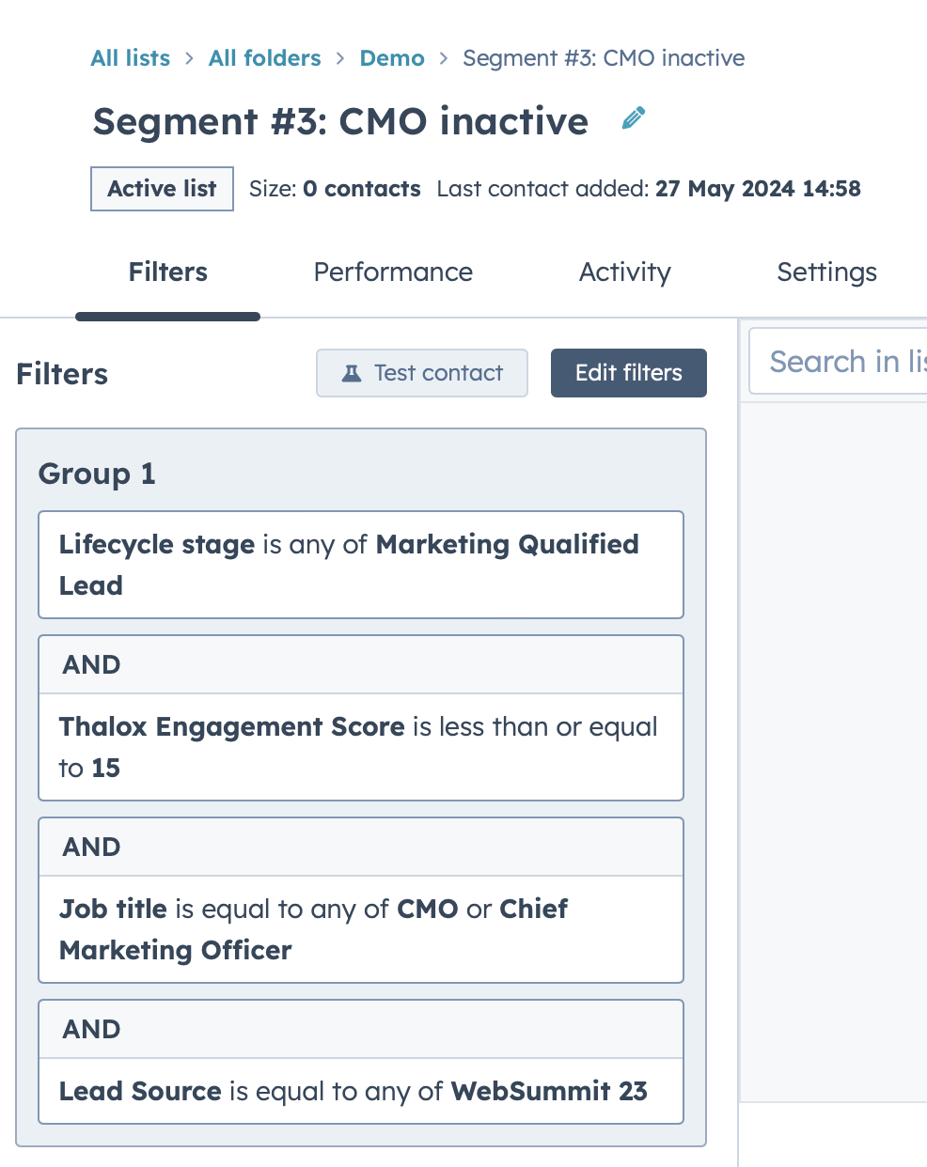Create targeted lists (3/6)